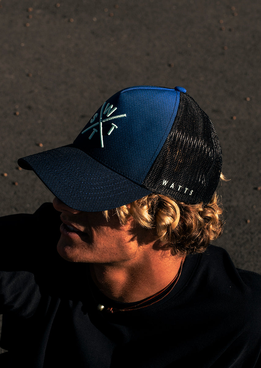 Tokyo Cap - Black and Deep Dye Blue | WATTS – Watts-team